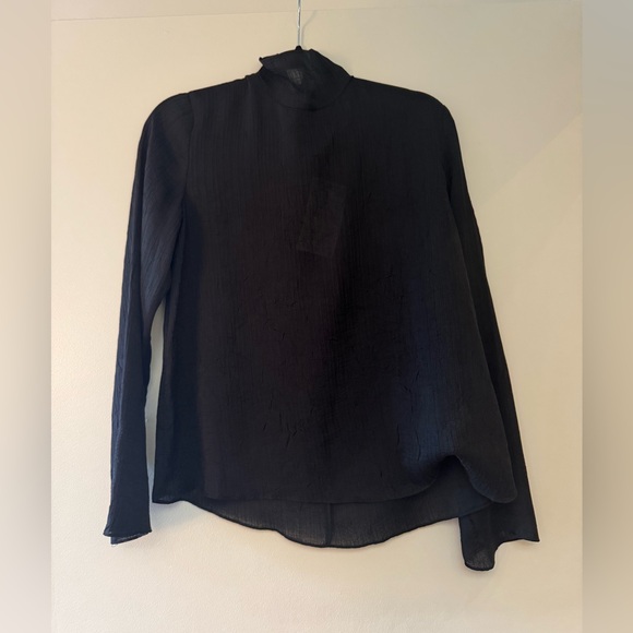 Zara | Tops | Nwt Zara Semisheer Wrinkle Effect Blouse Zw Collection ...